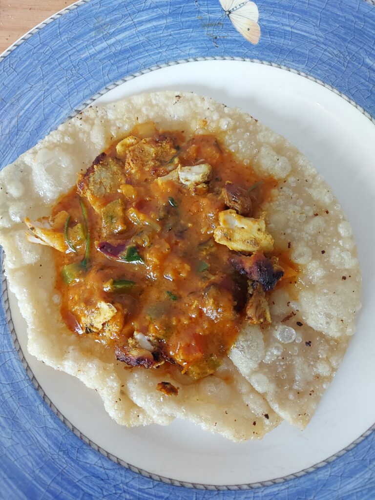 Chicken Chaat On Puri Recipe Card - Indian Restaurant Recipes