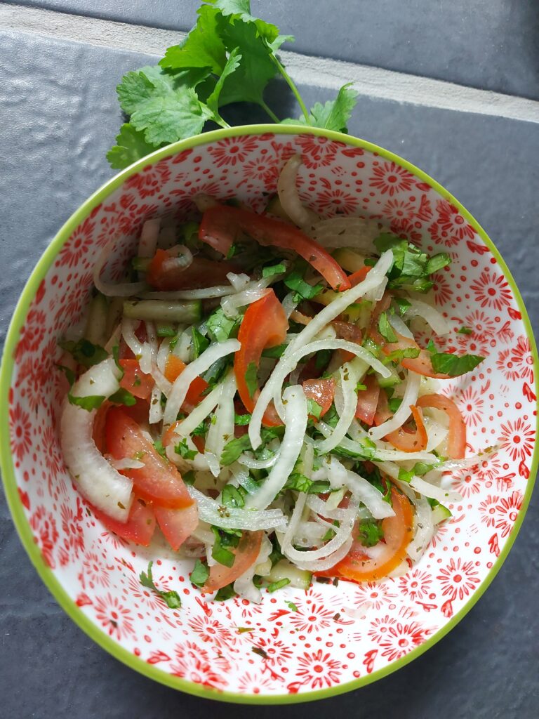 Onion Salad Recipe Card - Indian Restaurant Recipes